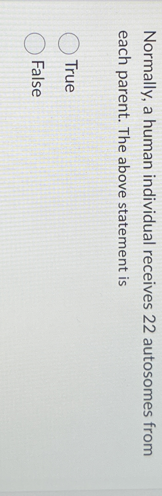 Solved Normally, a human individual receives 22 ﻿autosomes | Chegg.com