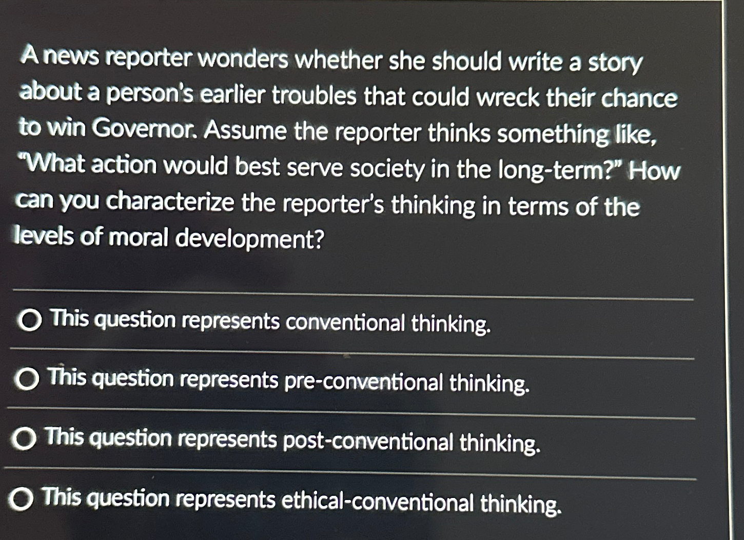 Solved A news reporter wonders whether she should write a | Chegg.com