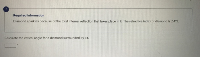Solved Required information Diamond sparkles because of the | Chegg.com