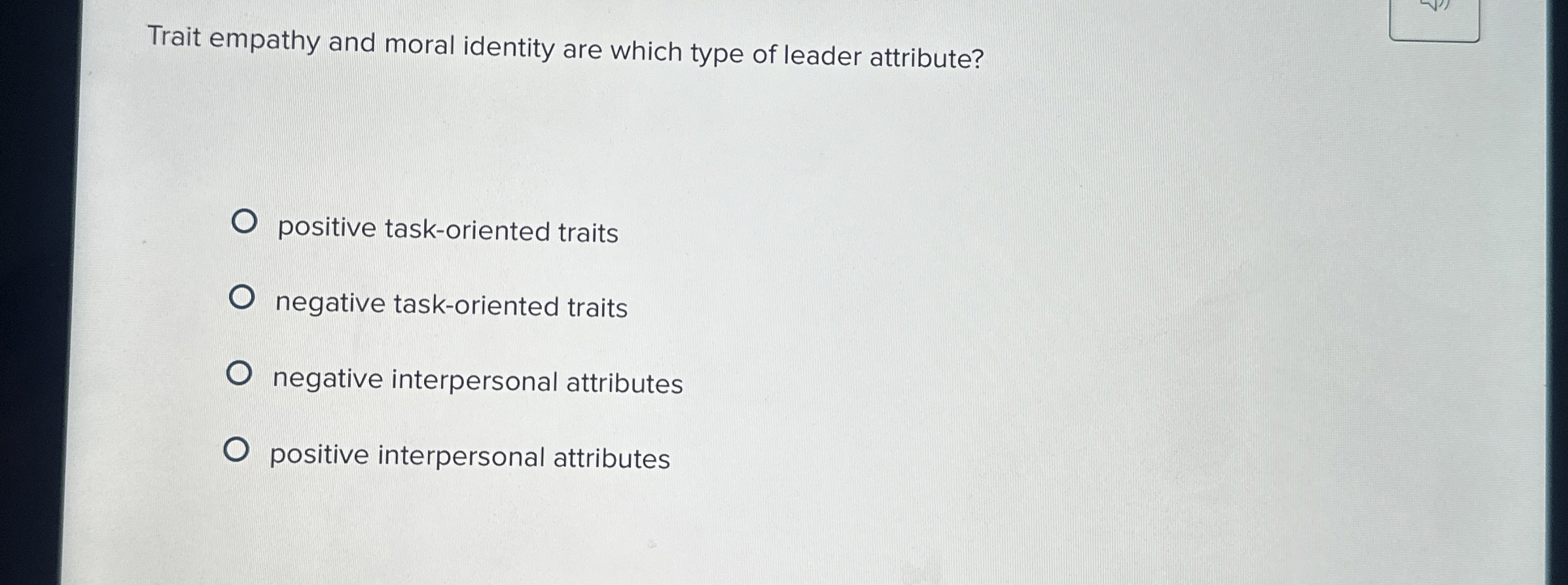 Solved Trait empathy and moral identity are which type of | Chegg.com