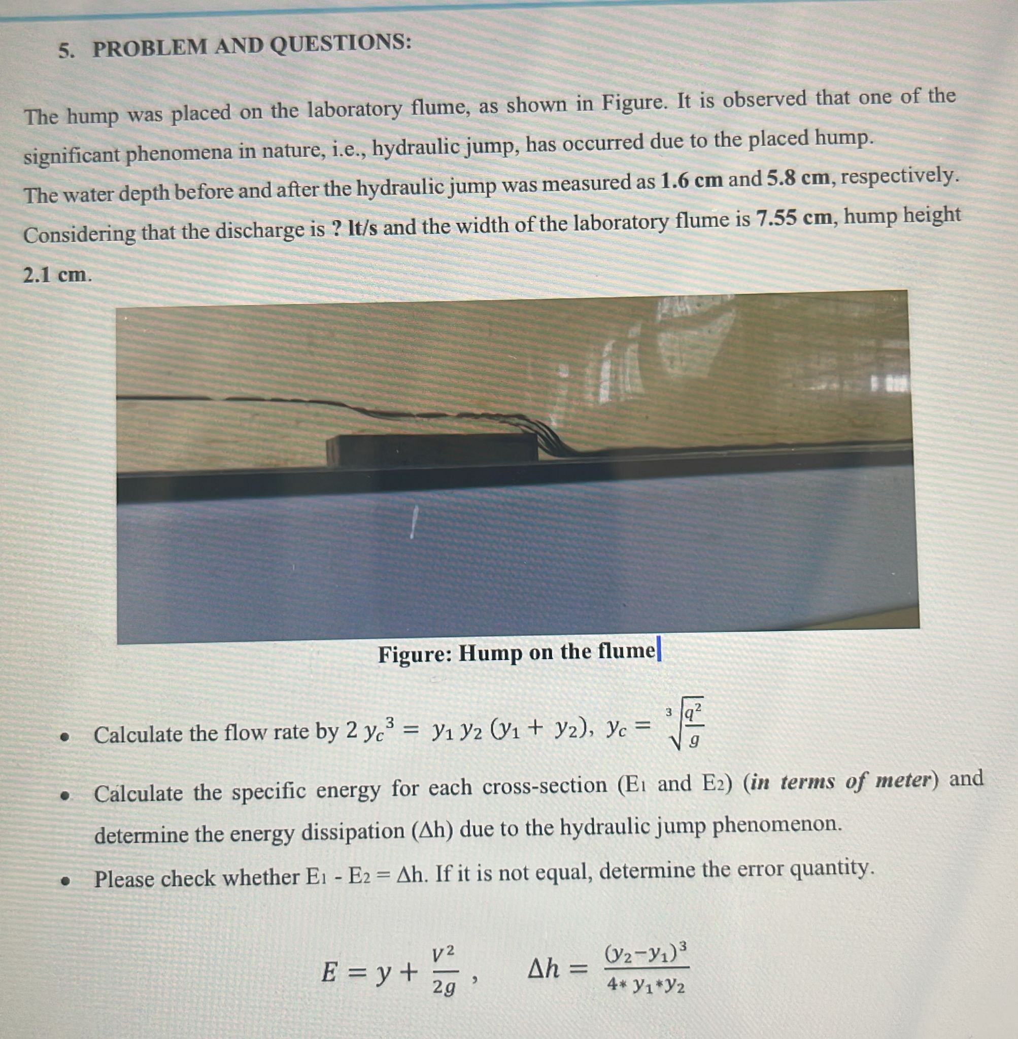 Solved PROBLEM AND QUESTIONS:The hump was placed on the | Chegg.com