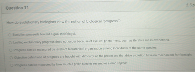 Solved Question 112.5pHow do evolutionary biologists view | Chegg.com