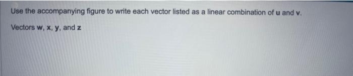 Solved Use the accompanying figure to write each vector | Chegg.com