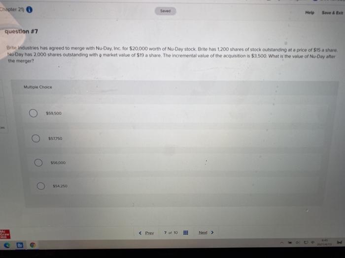 Solved Chapter 21 Served Help Save Ex question #7 Brite | Chegg.com