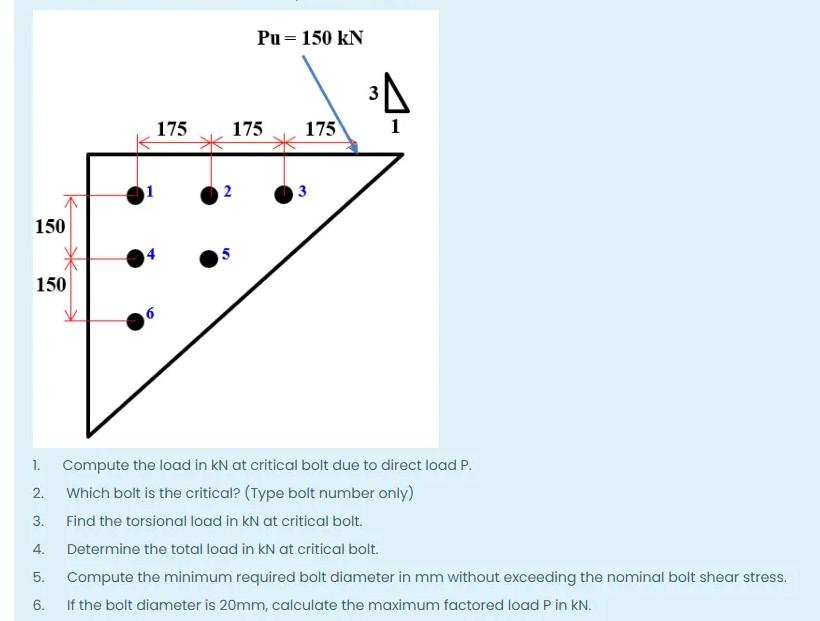 Solved 1. 1.Determine the resultant load on the most | Chegg.com
