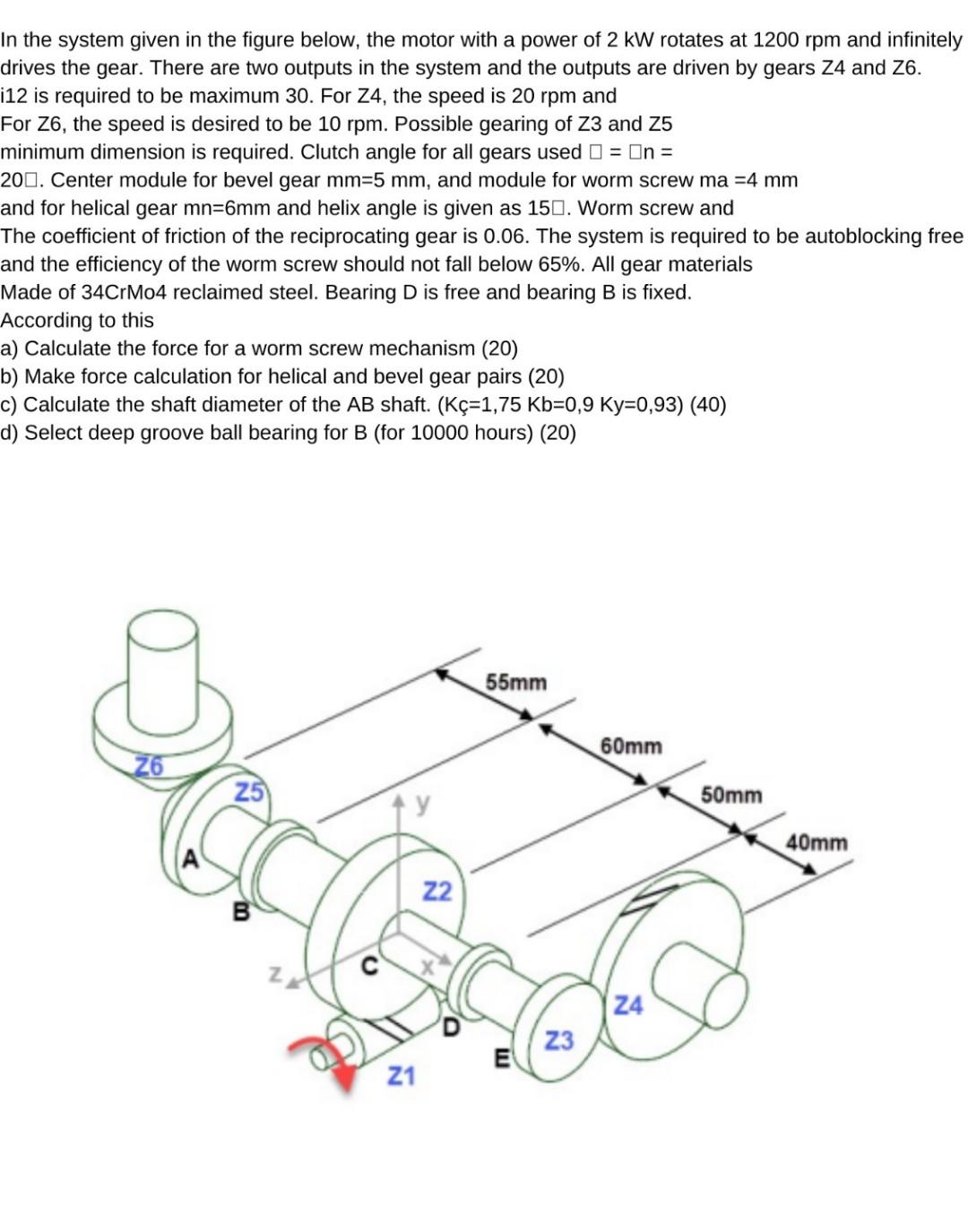 Solved In the system given in the figure below, the motor | Chegg.com
