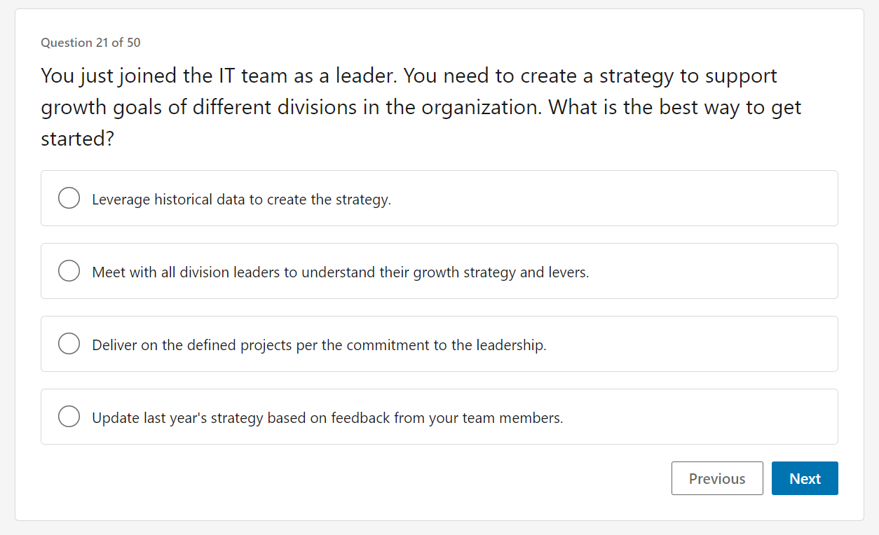 Solved Question 21 ﻿of 50You just joined the IT team as a | Chegg.com