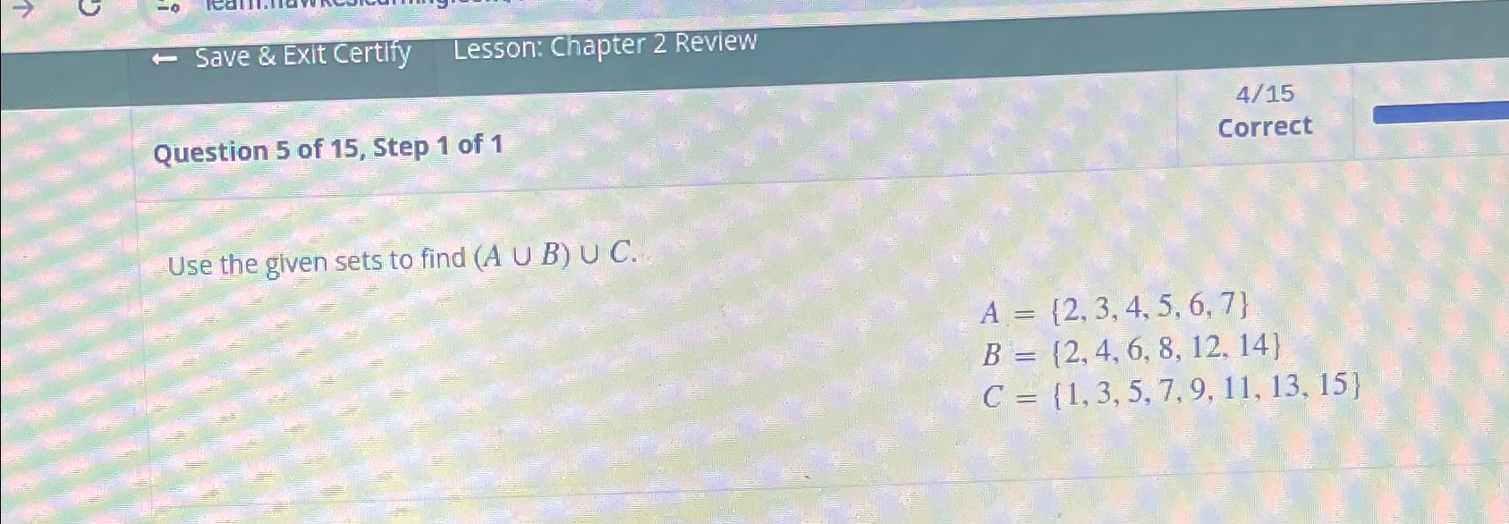 Solved larr Save & Exit Certliy Lesson: Chapter 2 | Chegg.com