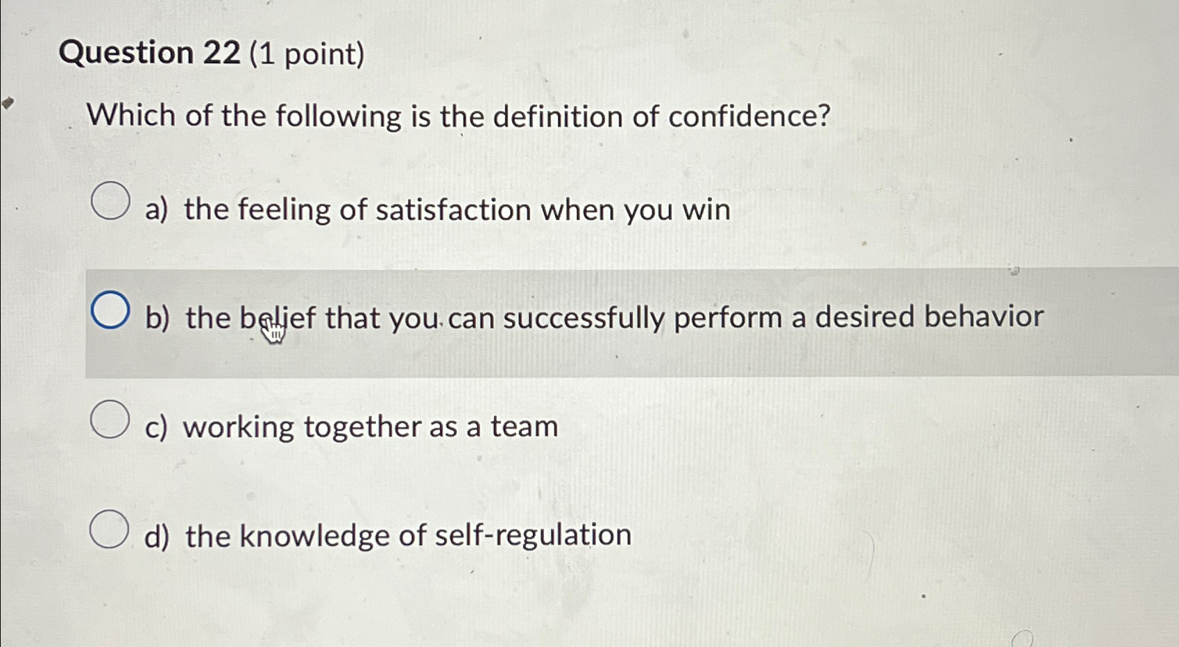 Solved Question 22 (1 ﻿point)Which of the following is the | Chegg.com