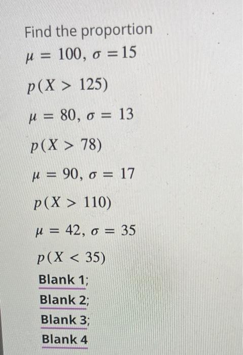 Solved Find the proportions | Chegg.com