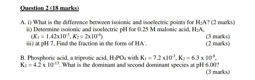 Solved Question 2 (18 marks) A. i) What is the difference | Chegg.com