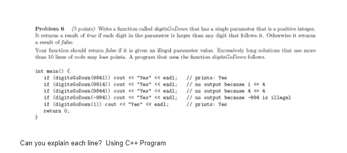 Solved Problem 6 (3 points) Write a function called | Chegg.com