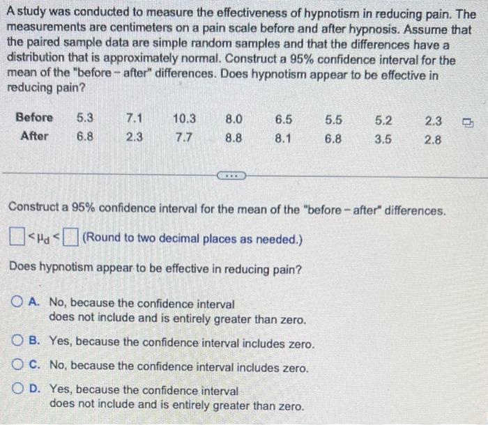Solved A study was conducted to measure the effectiveness of | Chegg.com