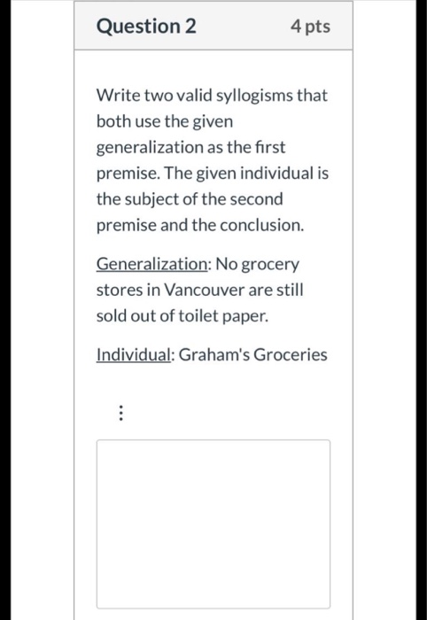 Question 3 6 pts 1) Evaluate the argument in each | Chegg.com