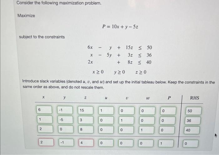 Solved Consider the following maximization problem. Maximize | Chegg.com