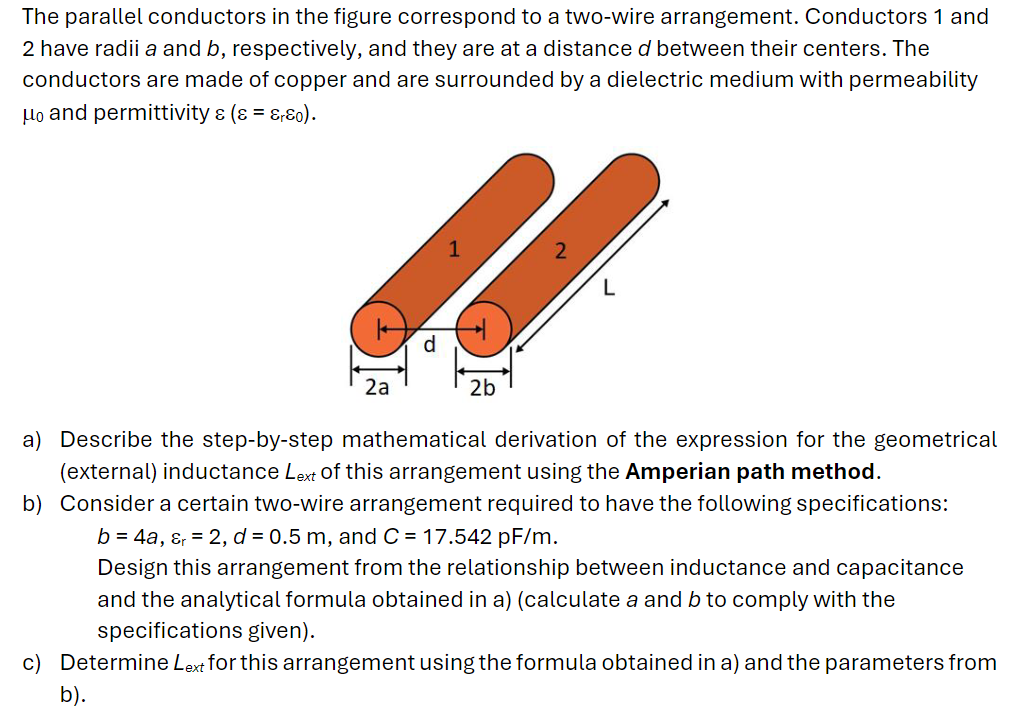 Solved Determine a, ﻿b, ﻿and Lext | Chegg.com