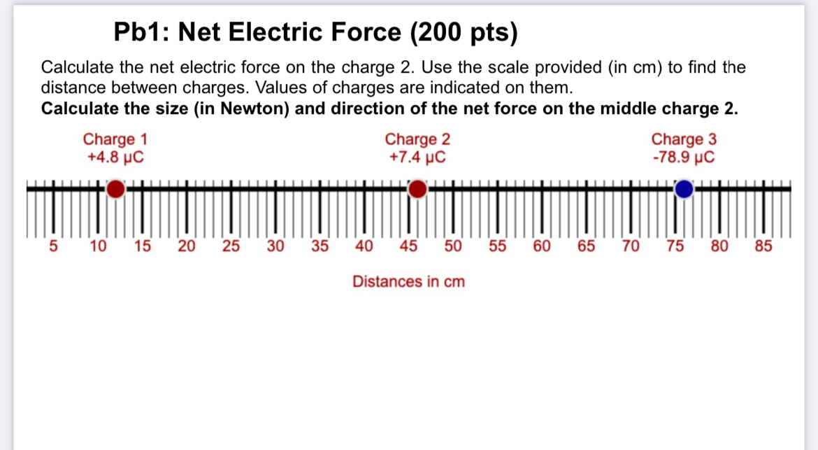 Solved Pb1: Net Electric Force (200 ﻿pts)Calculate the net | Chegg.com