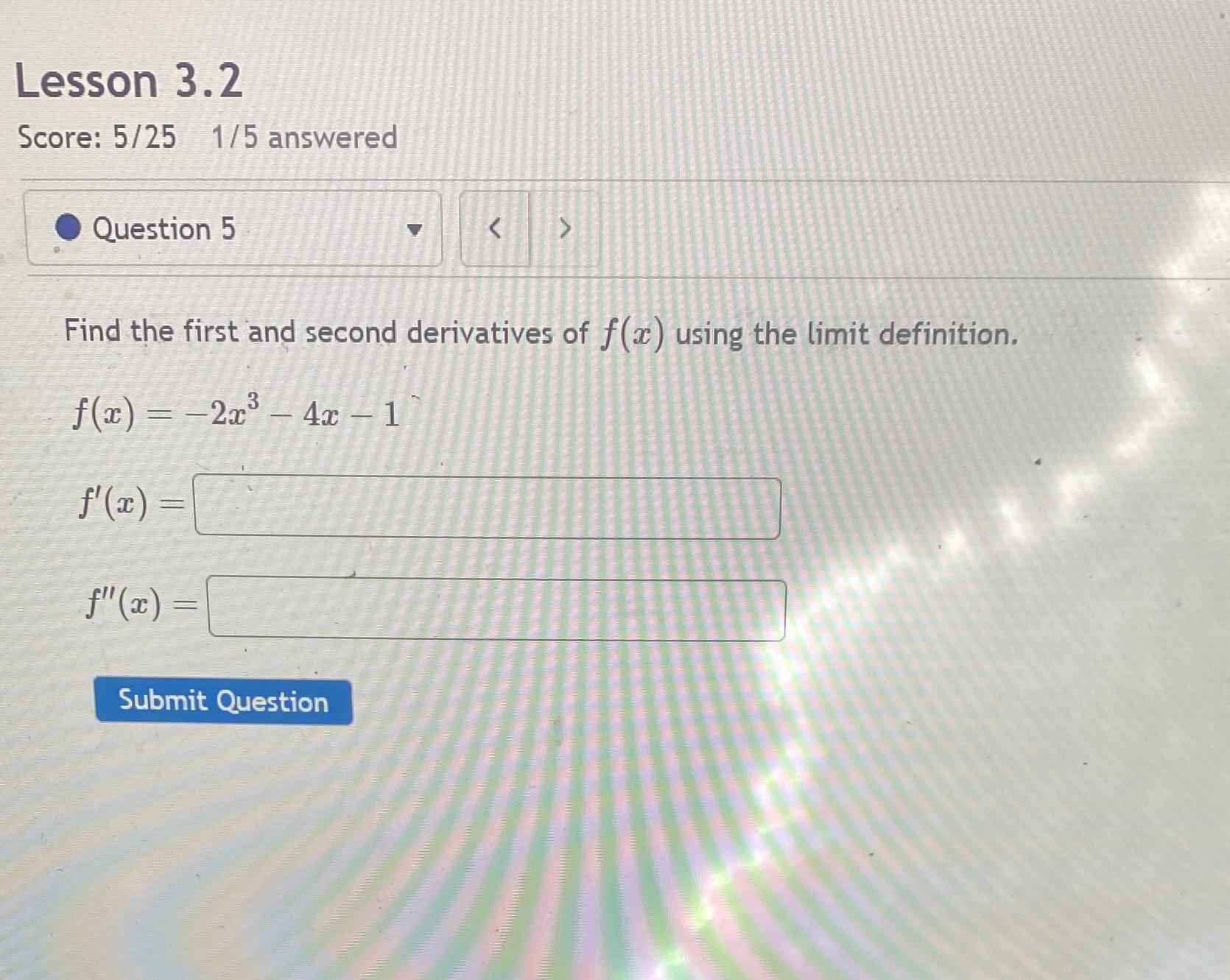 Solved Lesson 3.2Score: 525,15 ﻿answeredFind the first and | Chegg.com