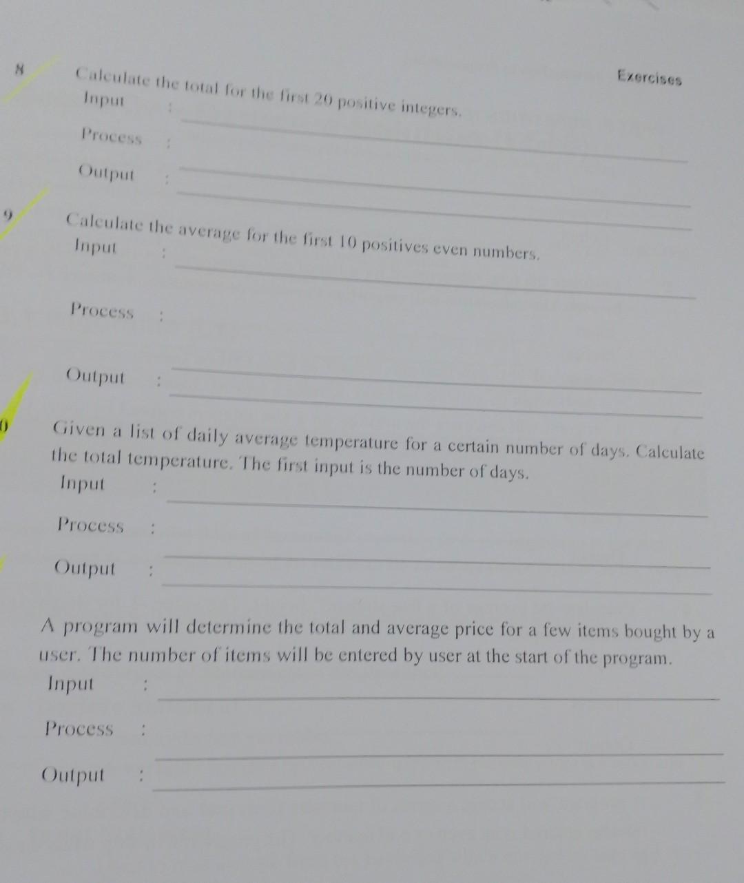Solved Calculate the total for the first 20 positive | Chegg.com