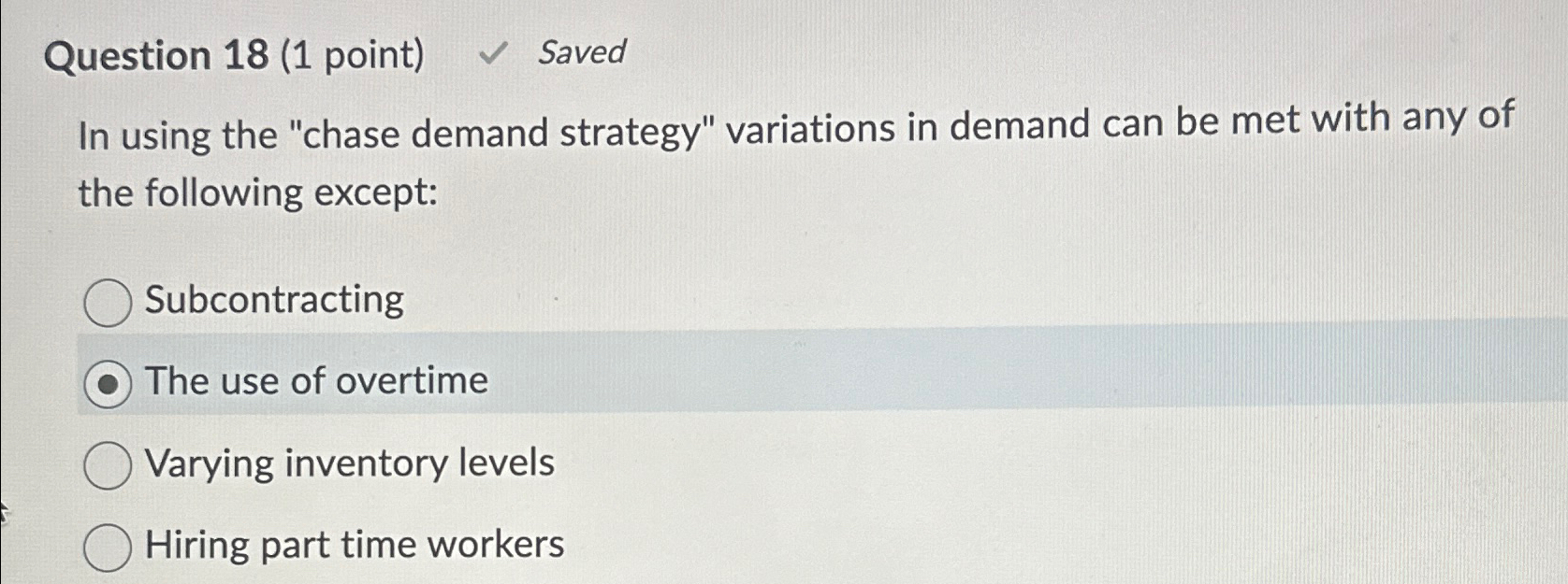 Solved Question 18 (1 ﻿point) ﻿SavedIn using the "chase | Chegg.com
