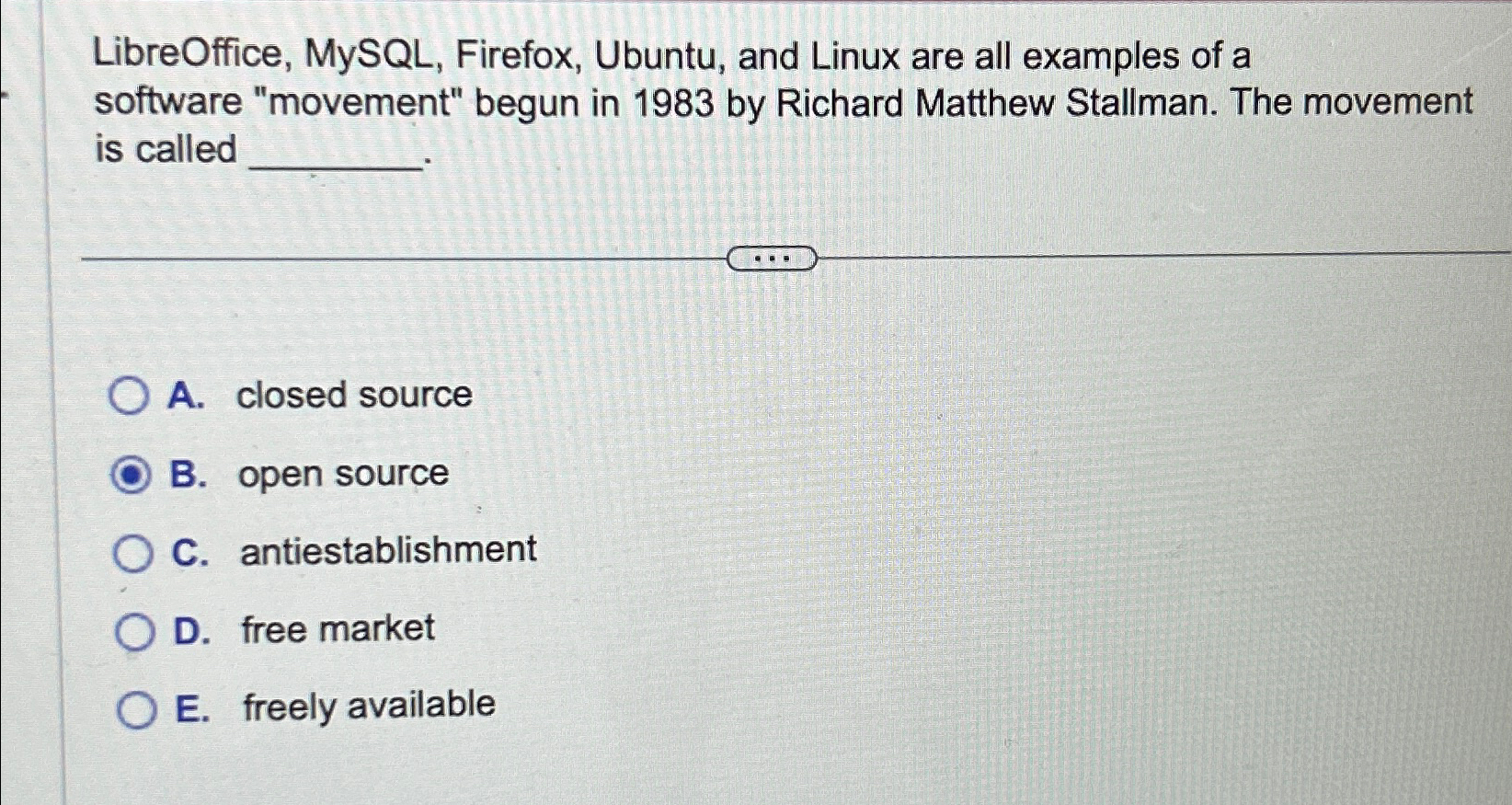 Solved LibreOffice, MySQL, ﻿Firefox, Ubuntu, and Linux are | Chegg.com