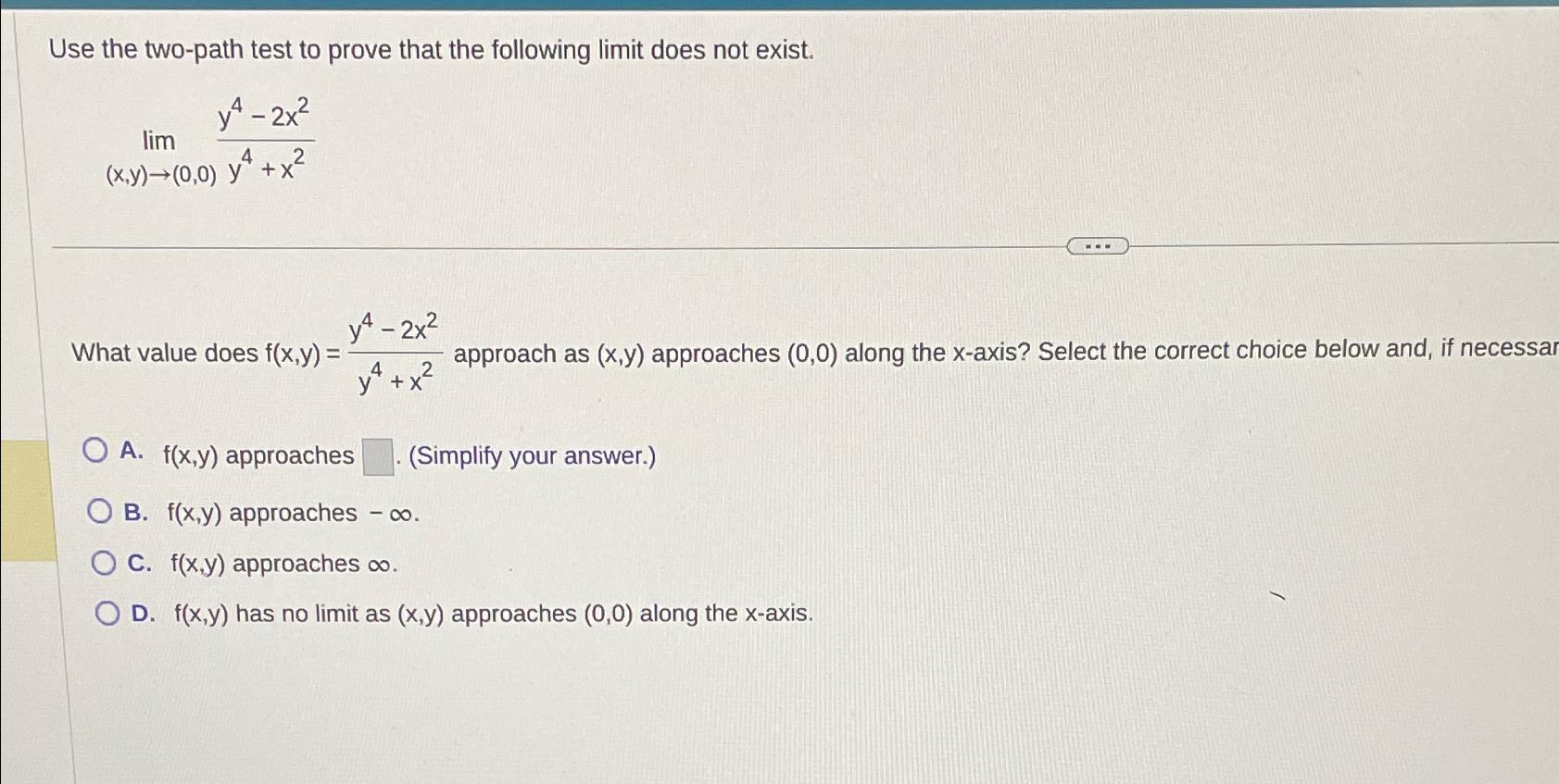 Solved Use the two-path test to prove that the following | Chegg.com