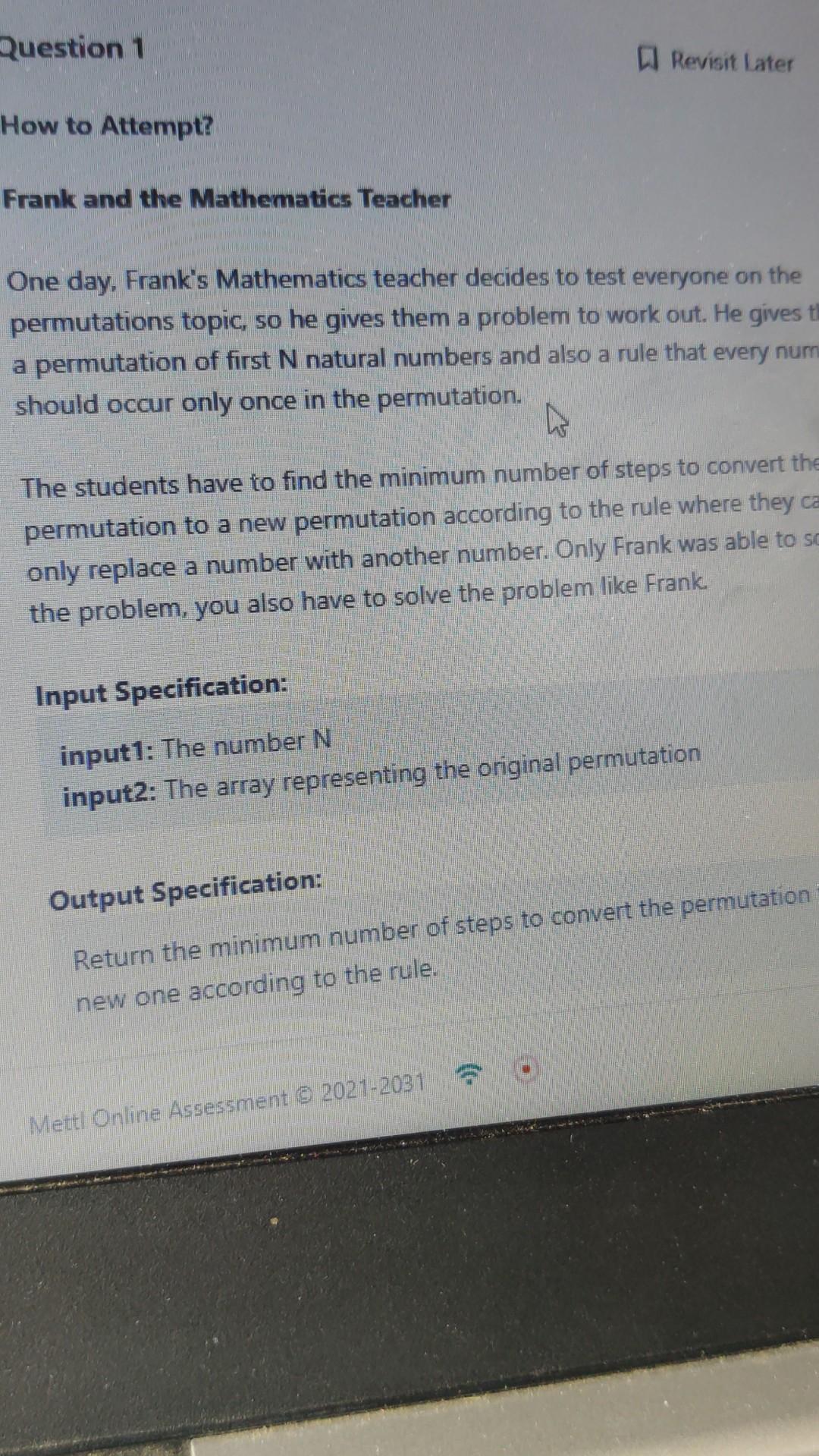Solved Question 1 How to Attempt? Frank and the Mathematics | Chegg.com