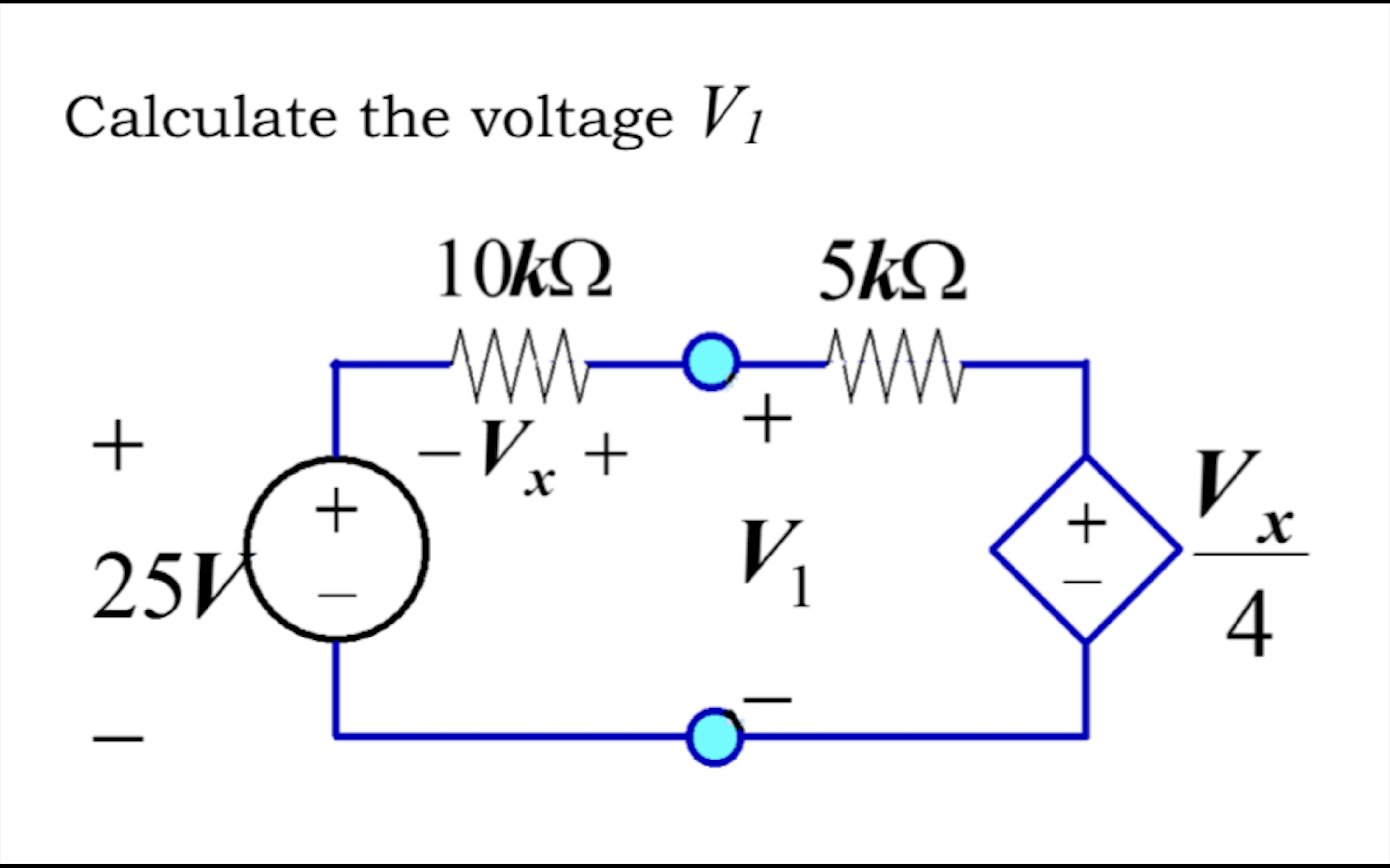 Solved Calculate the voltage V1 | Chegg.com