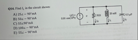 Solved Q14. ﻿Find IL ﻿in the circuit | Chegg.com