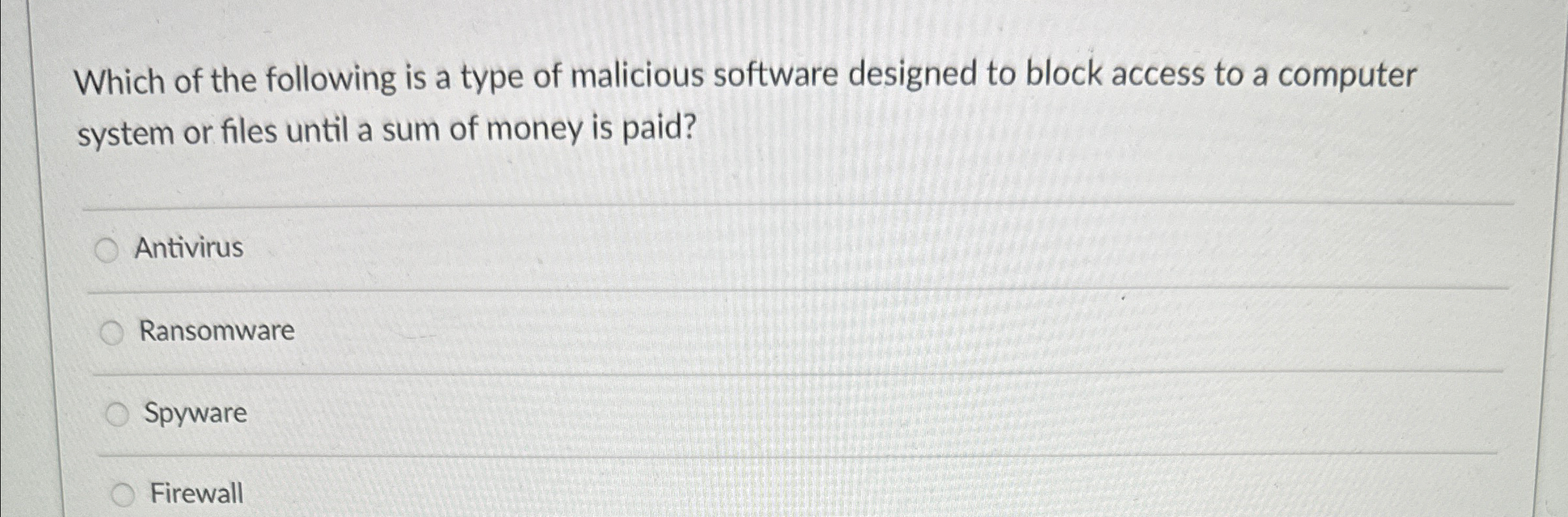 Solved Which of the following is a type of malicious | Chegg.com