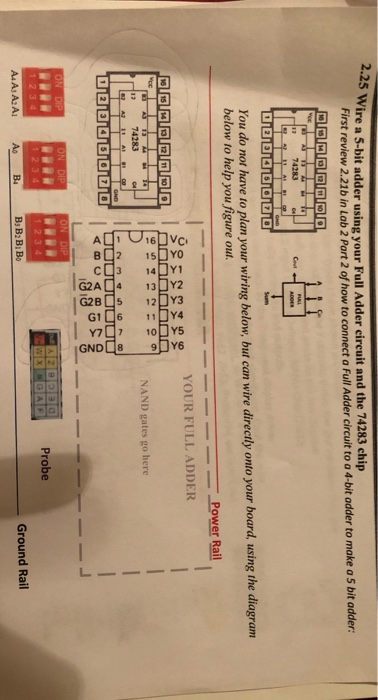 2.25 Wire a 5-bit adder using your Full Adder circuit | Chegg.com
