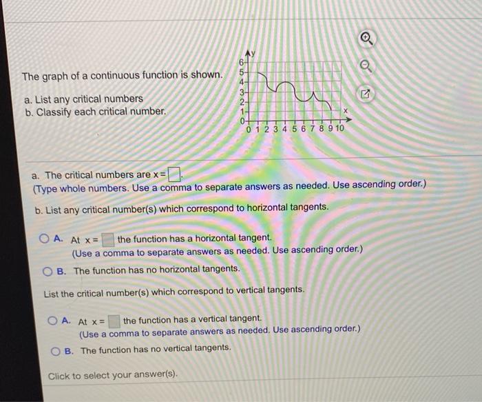 Solved The graph of a continuous function is shown. a. List | Chegg.com