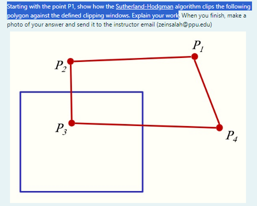 Solved Starting with the point P1, ﻿show how the | Chegg.com