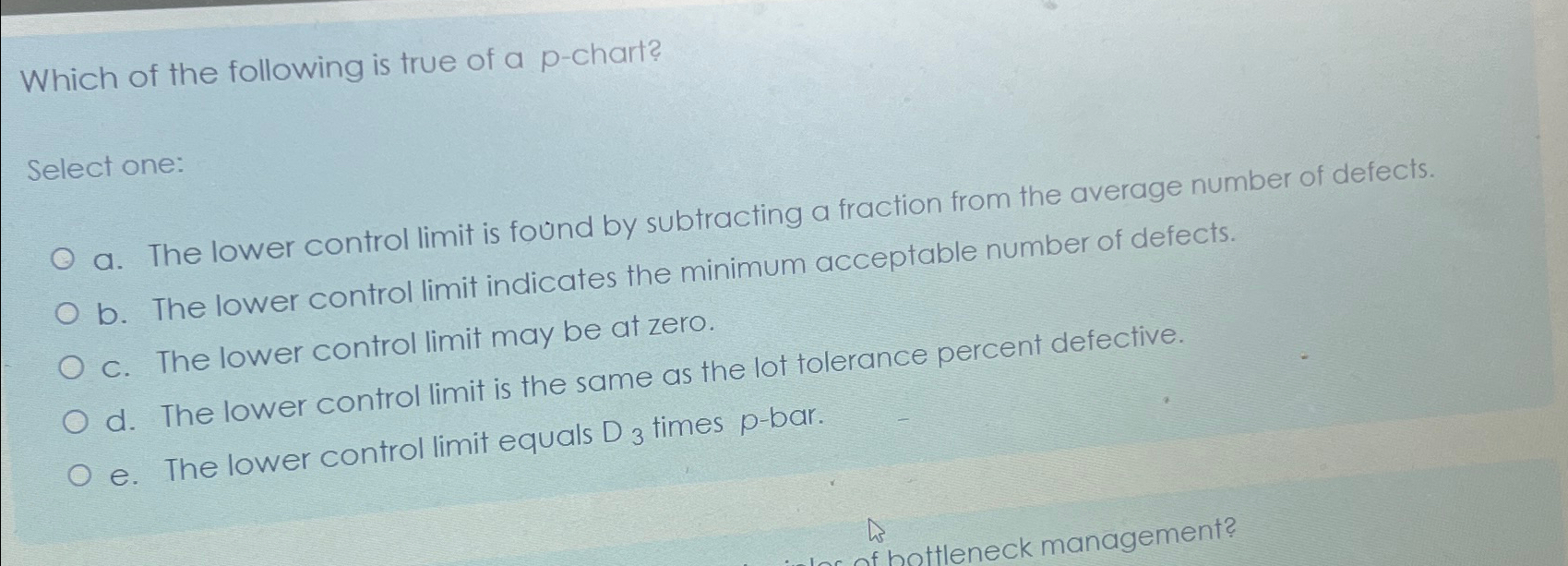 Solved Which of the following is true of a p-chart?Select | Chegg.com
