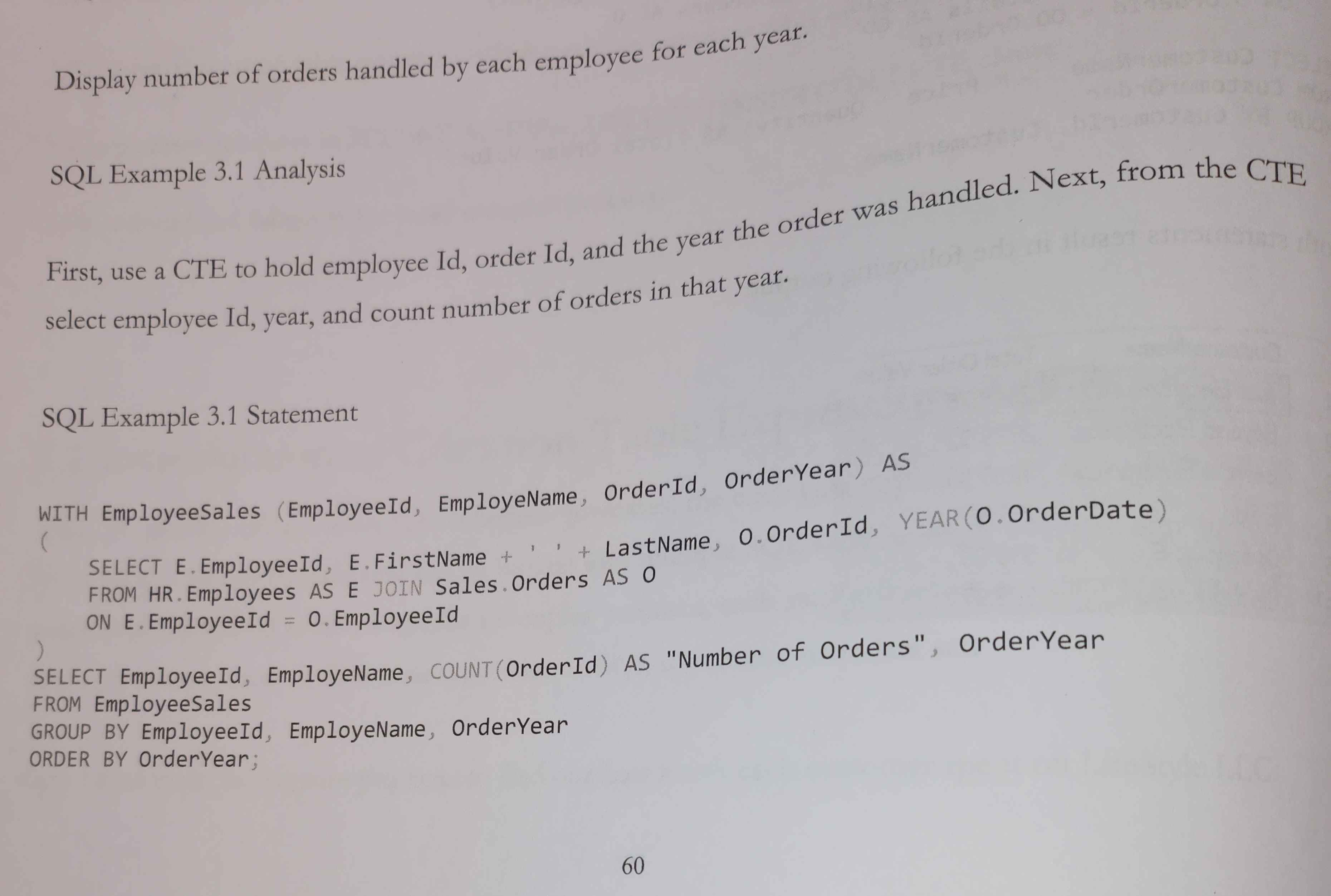 Solved Display number of orders handled by each employee for | Chegg.com