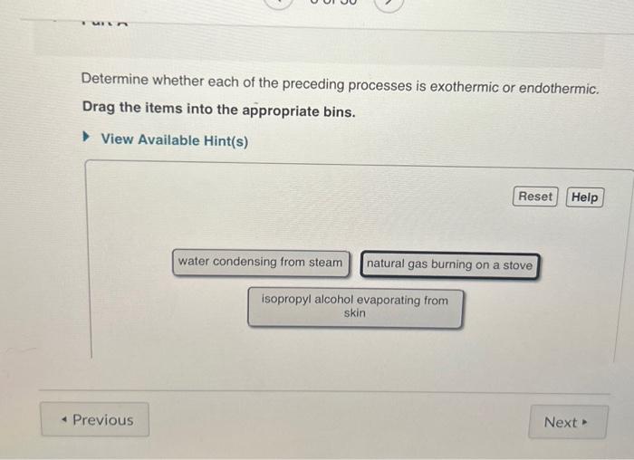 Solved Determine whether each of the preceding processes is | Chegg.com