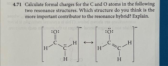 Solved 204.71 Calculate formal charges for the C and O atoms | Chegg.com