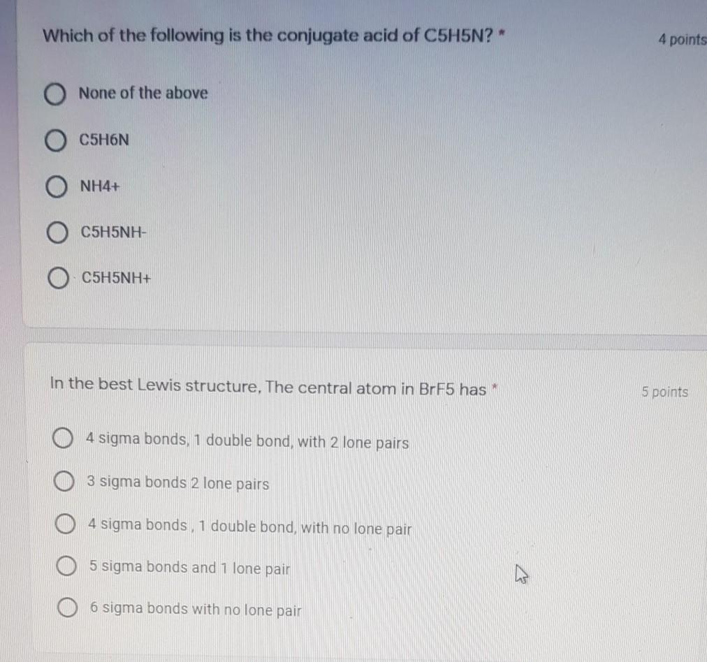 Solved Which of the following is the conjugate acid of | Chegg.com
