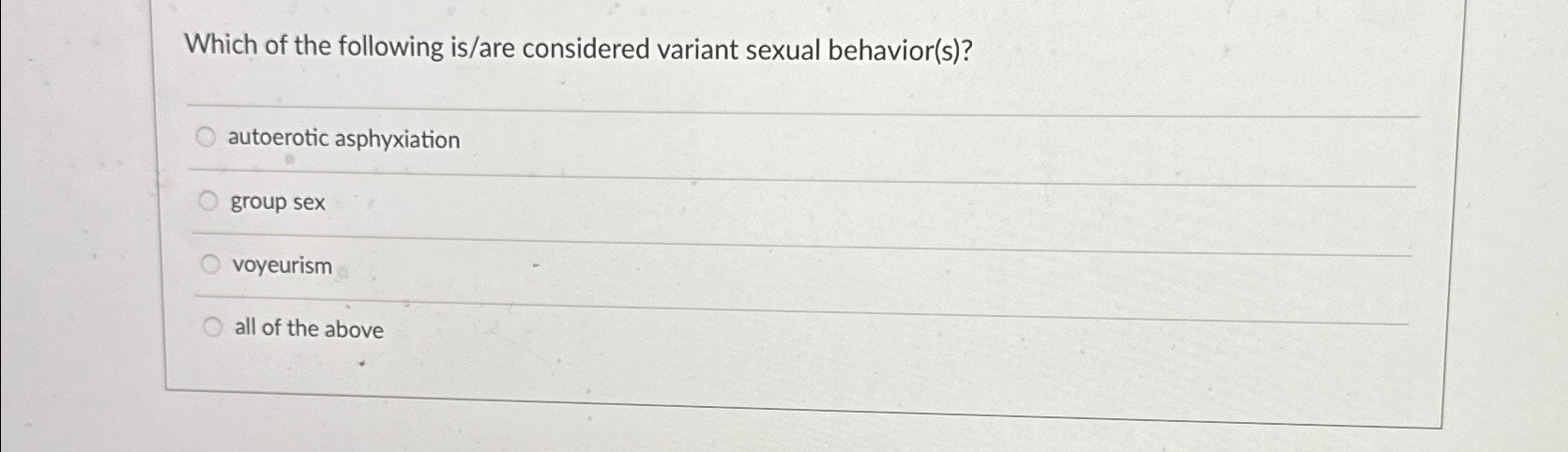 Solved Which of the following is/are considered variant | Chegg.com