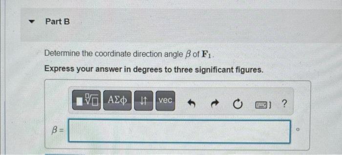 Solved Determine the coordinate direction angle α of F1 | Chegg.com