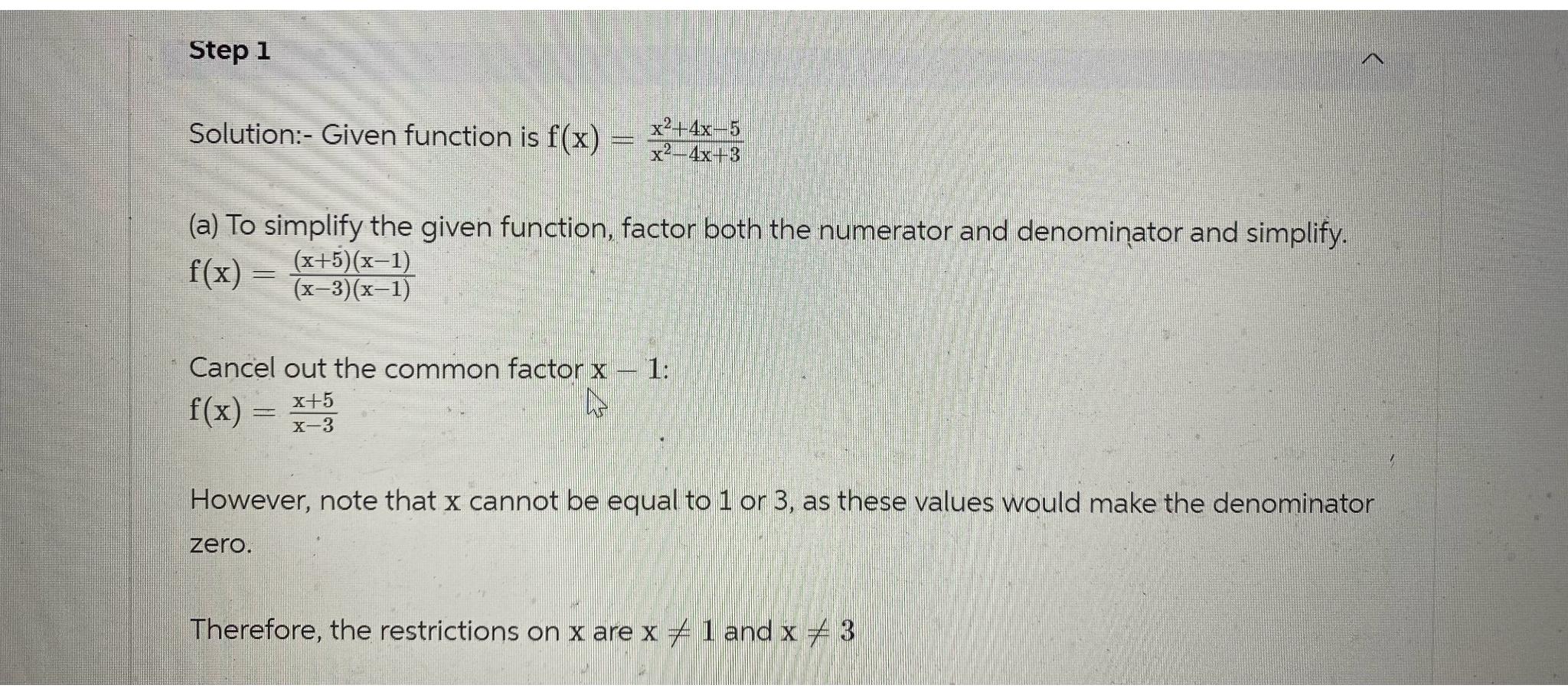 Solved Isnt the restriction only 3? ﻿Why is 1 ﻿also a | Chegg.com