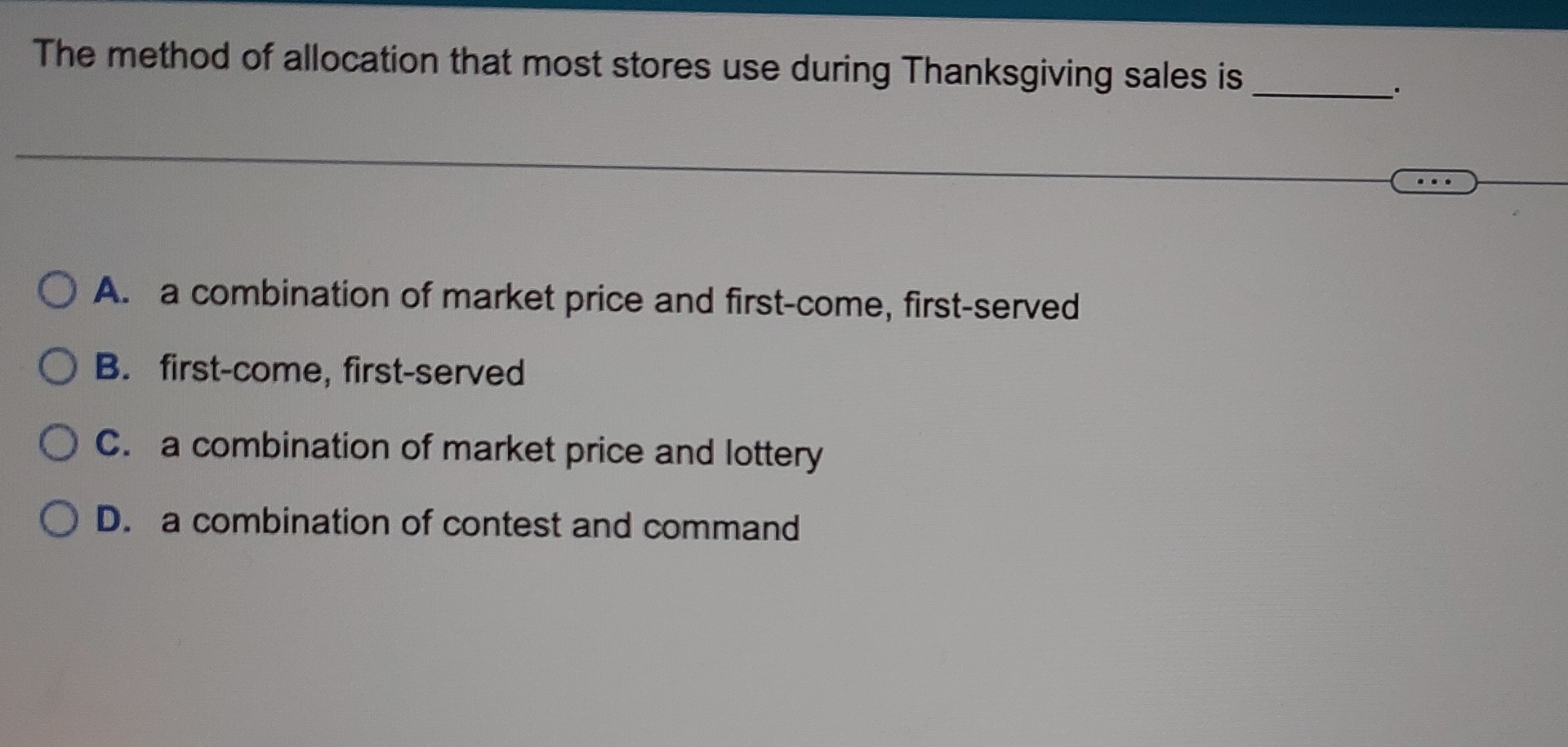 Solved The method of allocation that most stores use during | Chegg.com