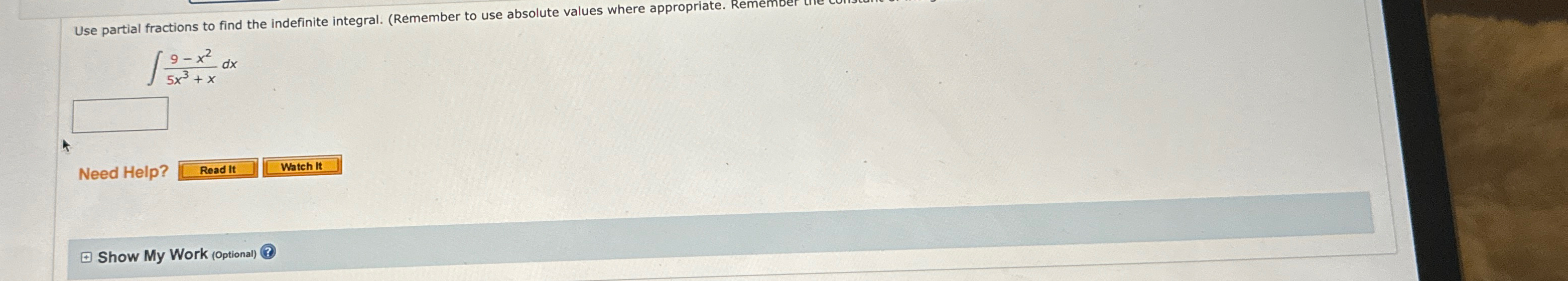 Solved Use partial fractions to find the indefinite | Chegg.com