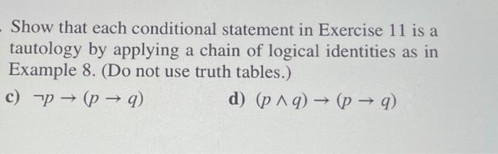 Solved Show that each conditional statement in Exercise 11 | Chegg.com