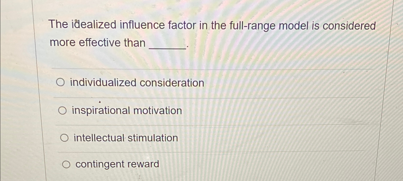 Solved The idealized influence factor in the full-range | Chegg.com