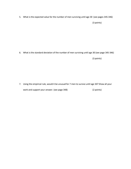 Solved Chapter 6 project Probability of Survival According | Chegg.com
