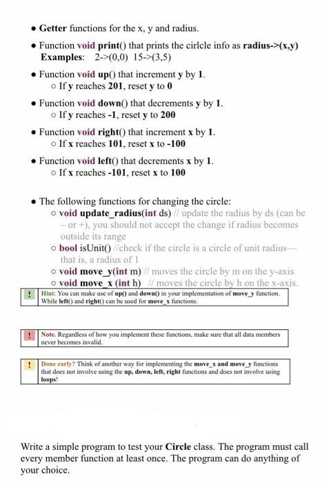 Solved Implement A Class Named Circle That Has The Following