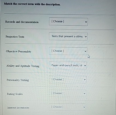 Solved Match the correct term with the description.Records | Chegg.com