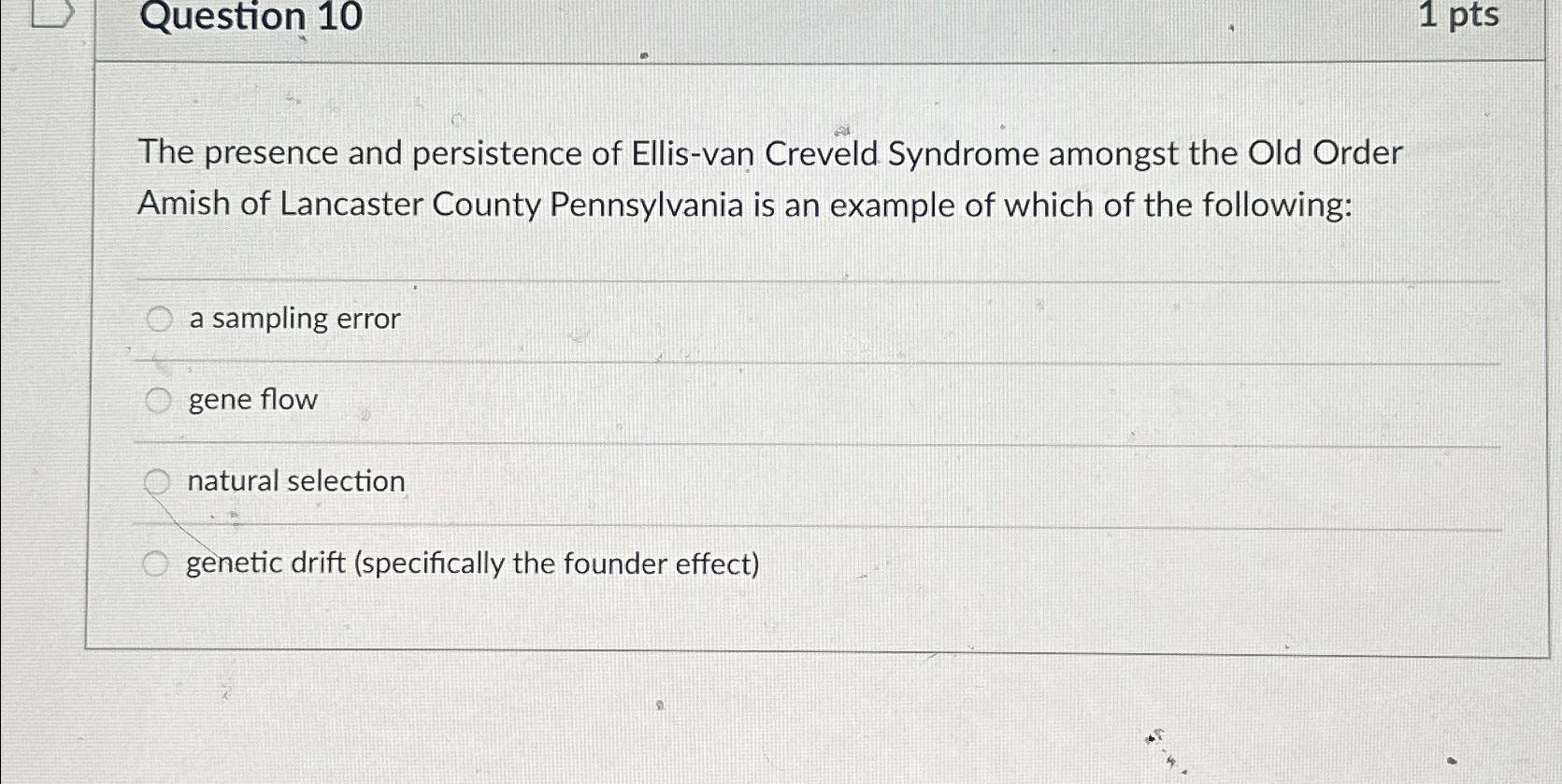 Solved Question 101 ﻿ptsThe presence and persistence of | Chegg.com