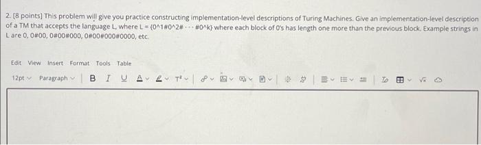 Solved 2. (8 points) This problem will give you practice | Chegg.com